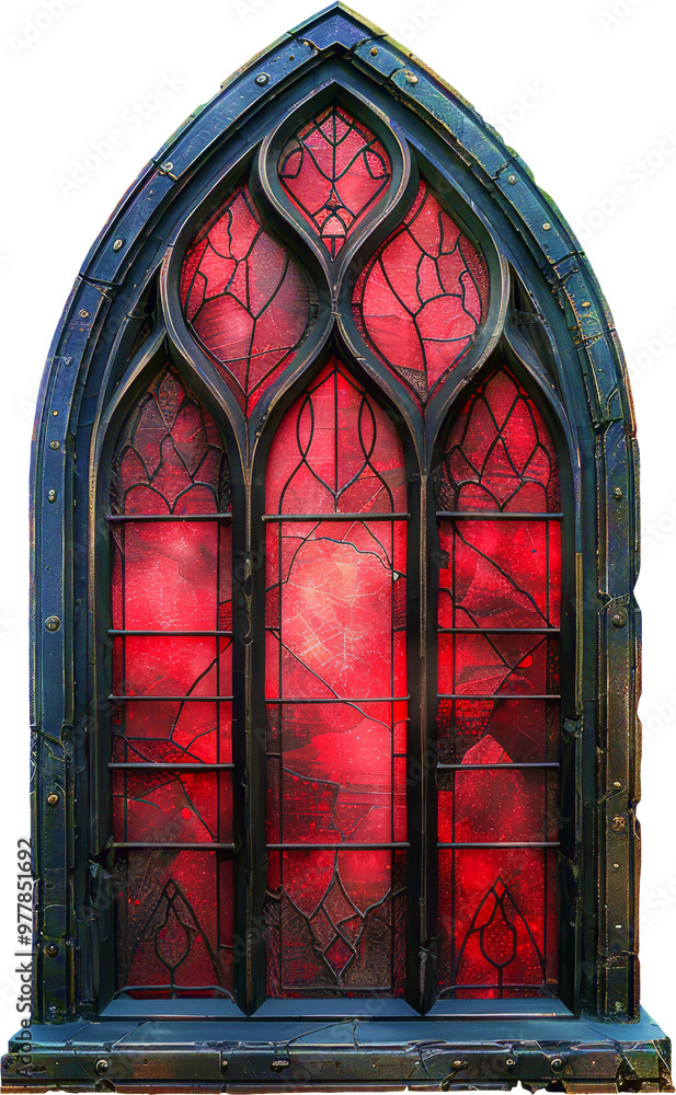 Gothic grandeur of stained glass window Art collage, modern design ...