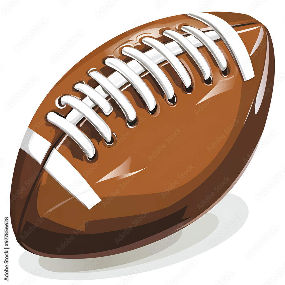 Cartoon Football Logo Icon Illustration No Background Perfect for Print ...