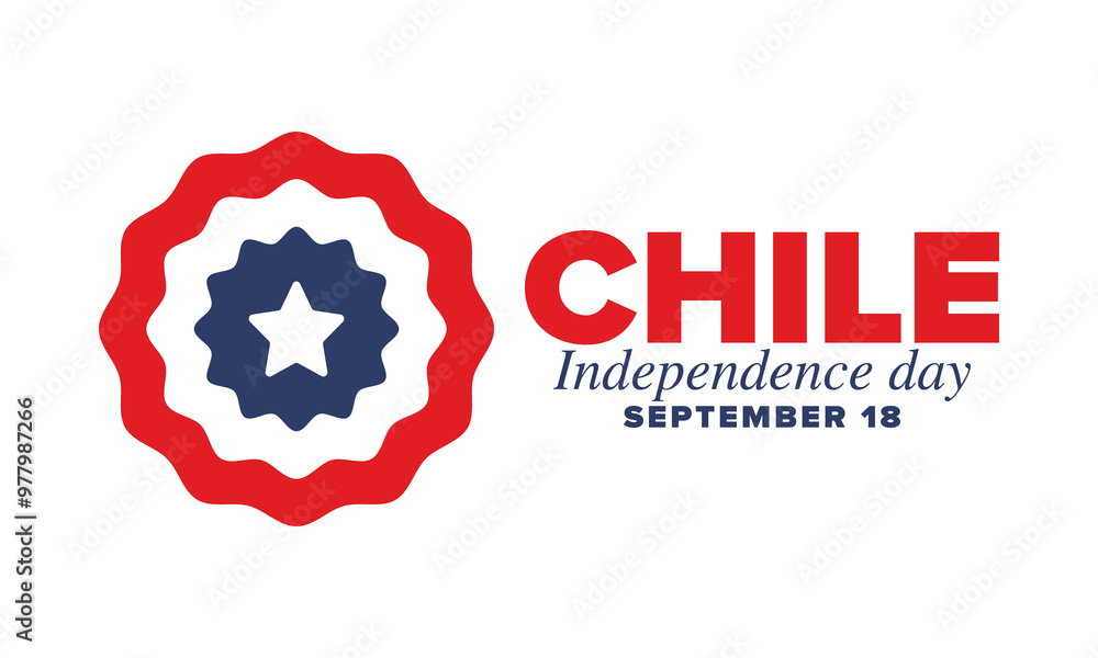 Chile Independence Day. Happy national holiday Fiestas Patrias. Freedom ...