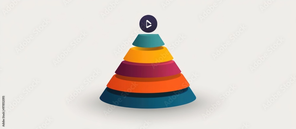 Colorful round diagram of a Metaball template Maslow pyramid designed ...