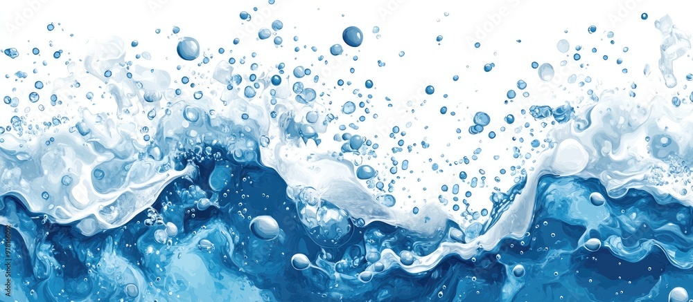 Artwork featuring a bubbling water background spa ambiance flowing ...