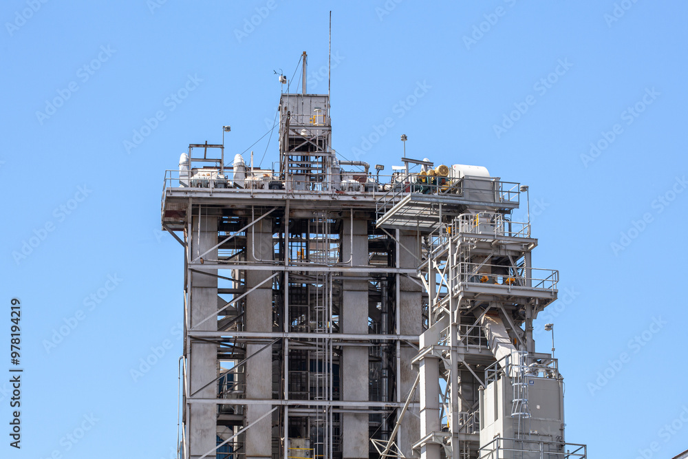 Cement and concrete big industrial factory in the industrial area of ...
