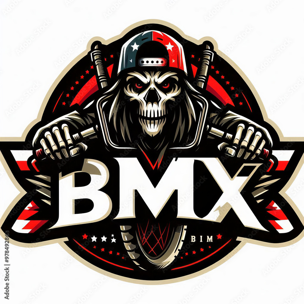 logo BMX club, vector, editing Stock Illustration | Adobe Stock