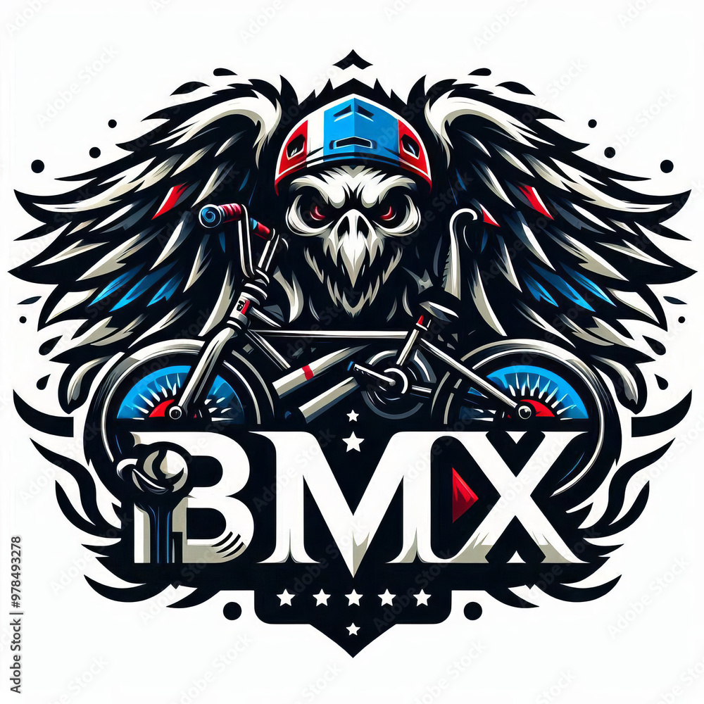 logo BMX club, vector, editing Stock Illustration | Adobe Stock