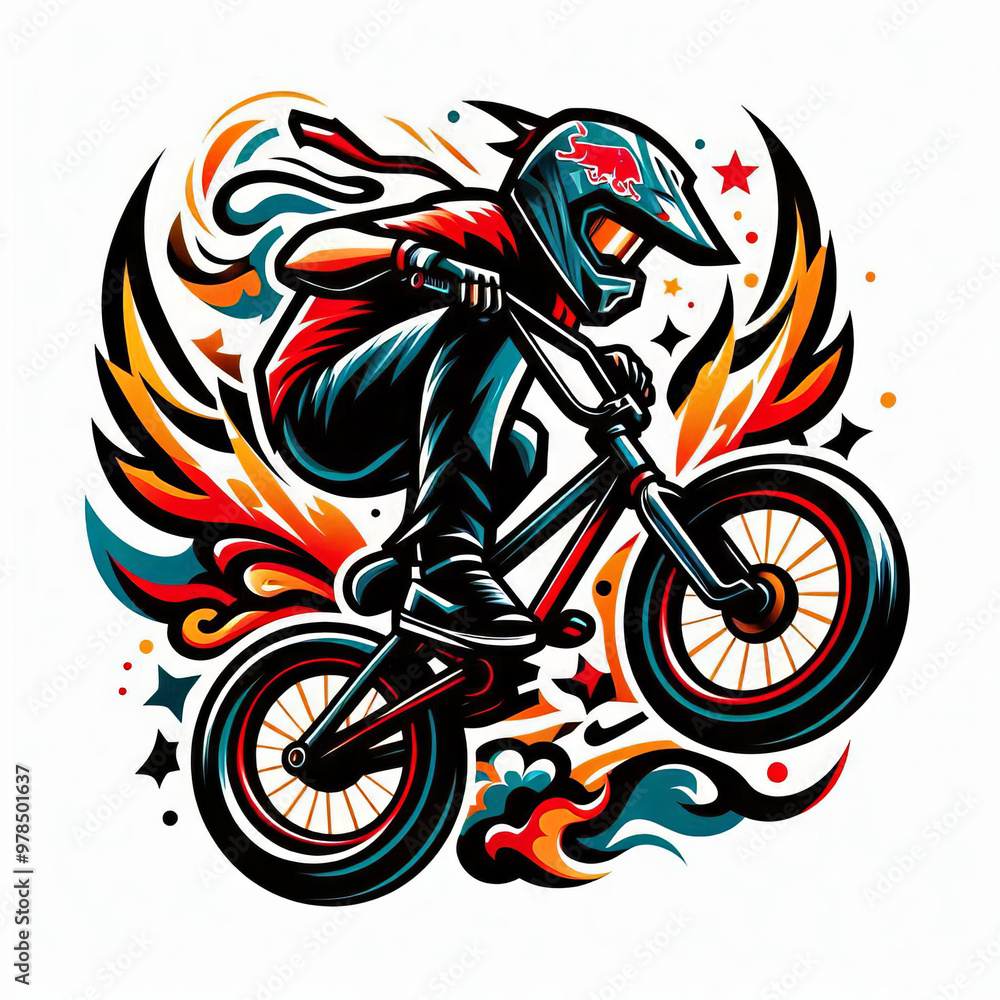 logo BMX club, vector, editing Stock Illustration | Adobe Stock
