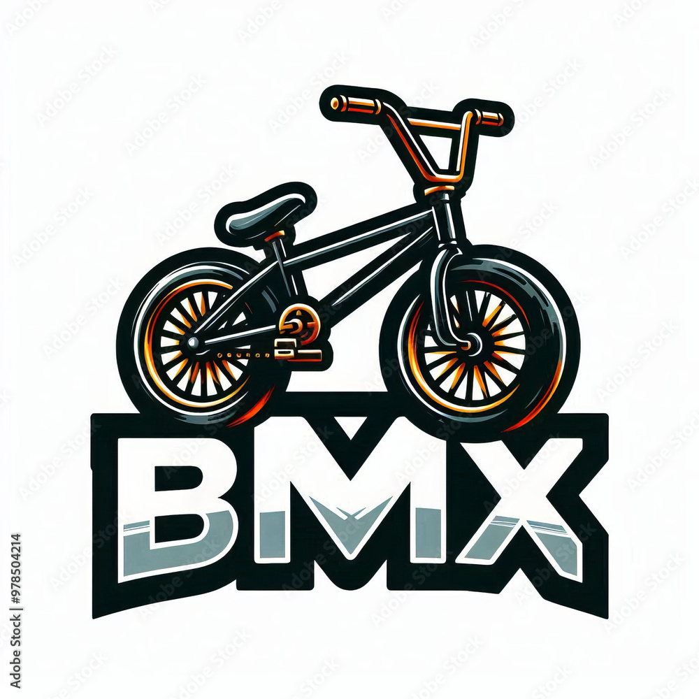 logo BMX club, vector, editing Stock Illustration | Adobe Stock