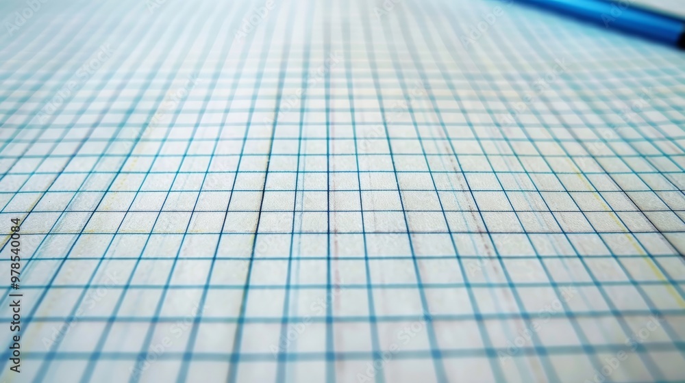 Blank graph paper background featuring fine grid lines for mathematical ...