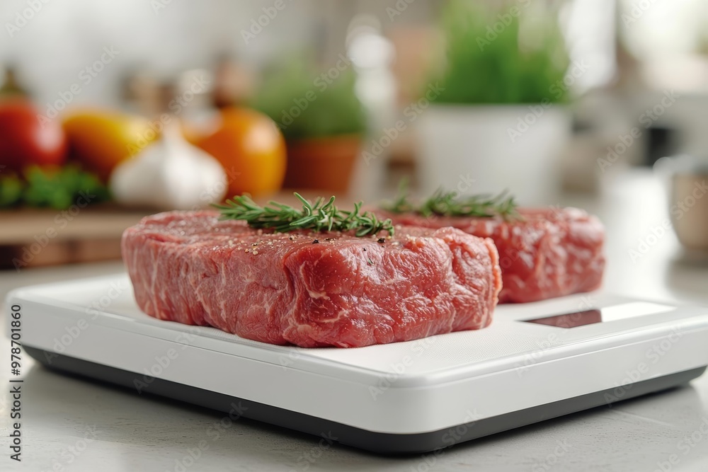 Digital scale analyzing portion sizes with precise nutritional ...