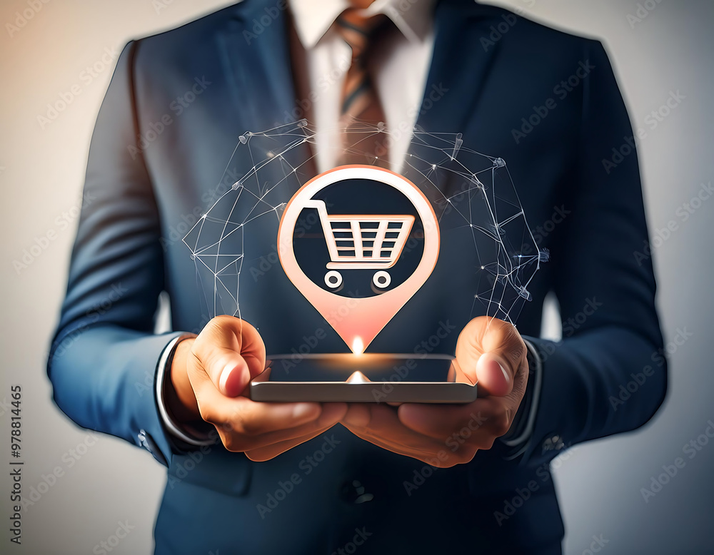 Market place store navigation icons, featuring a shopping cart and ...