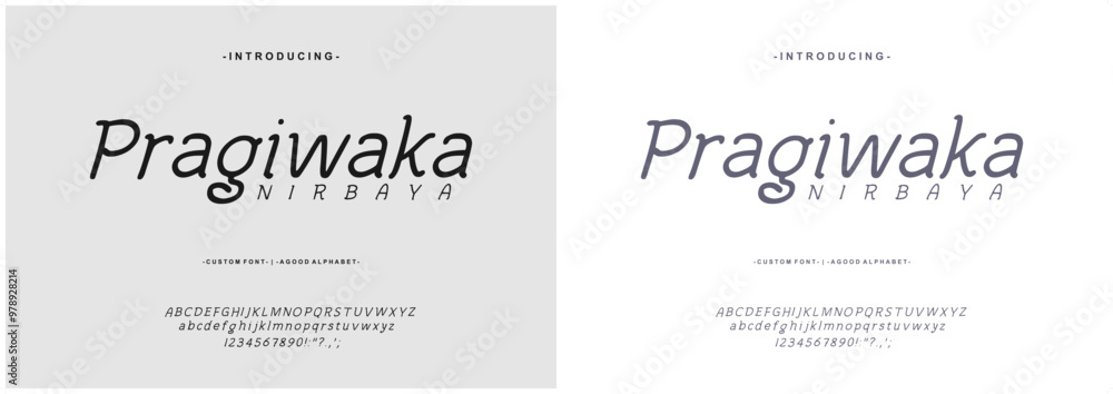 Alphabet Font Pragiwaka Nirbaya typeface font script style lettering ...