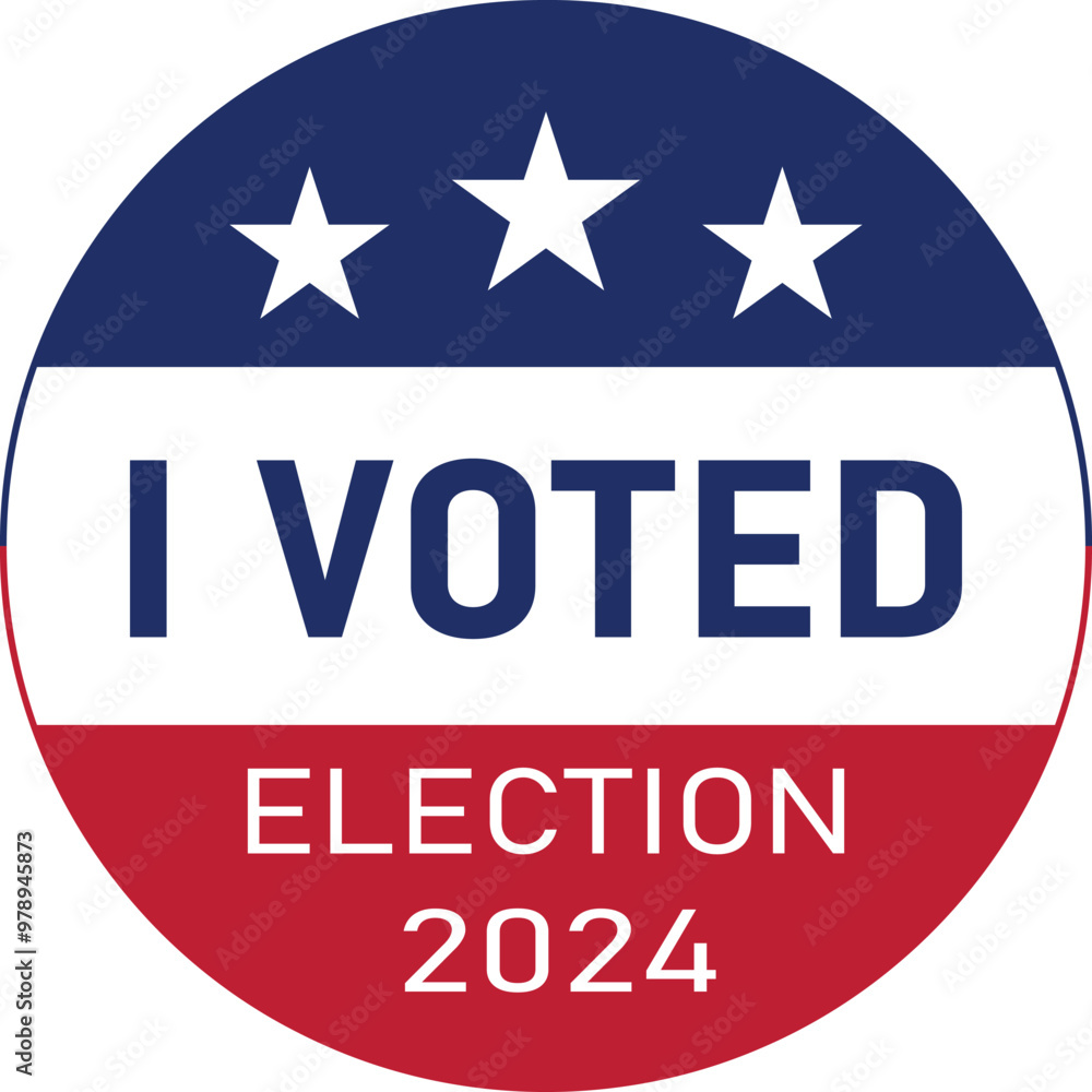 i voted badge. printable USA presidential election 2024 pin button ...