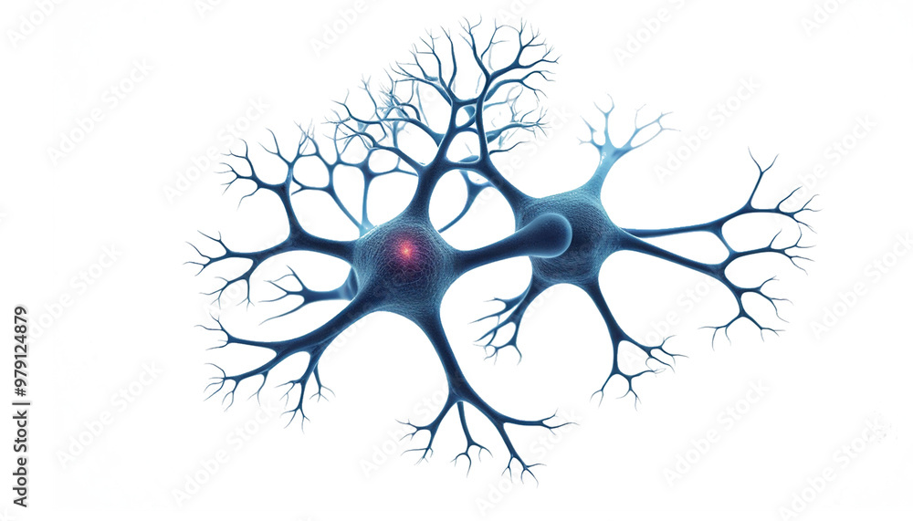 Biology nerve cell PNG minimalistic on transparent background. Nerve ...