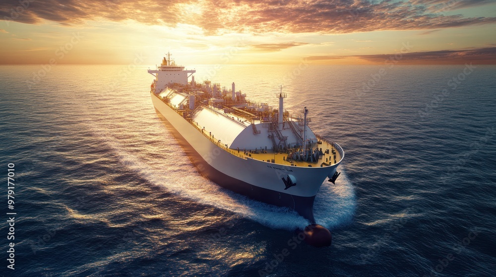 A sustainable LNG transport ship using eco-friendly fuel to transport ...