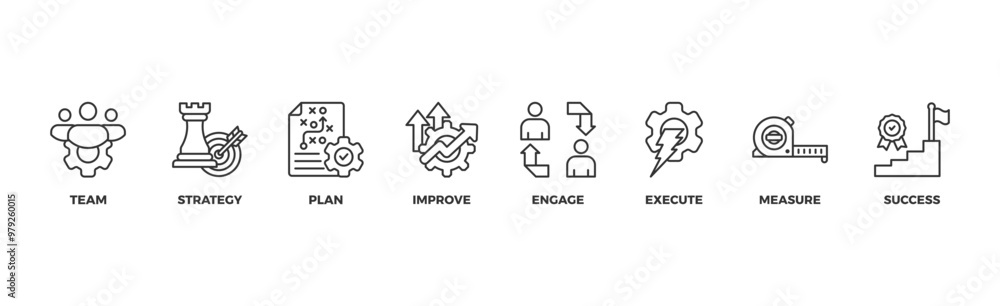 Change management banner web icon illustration concept business ...