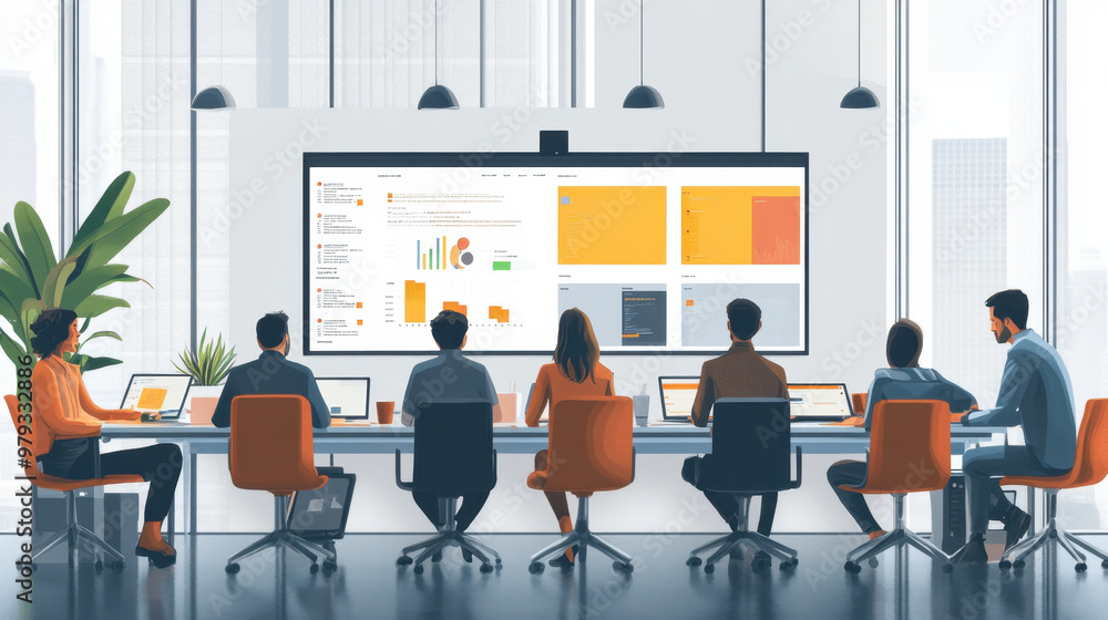 Centralized document repository, A dynamic meeting room with a ...
