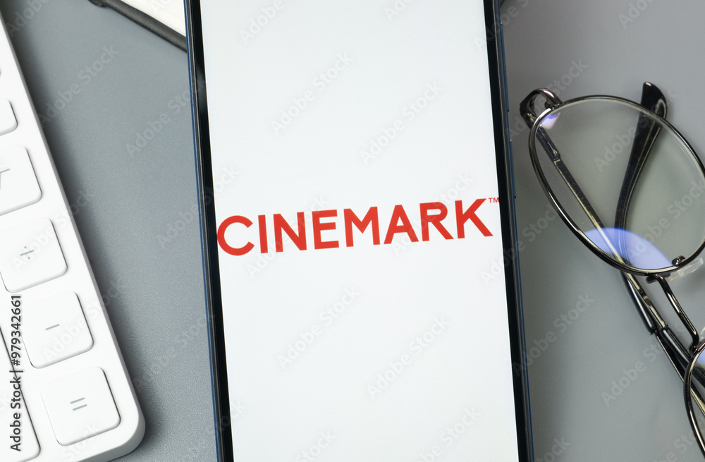 New York, USA - 30 August 2024: Cinemark Theaters Logo on Phone Screen ...