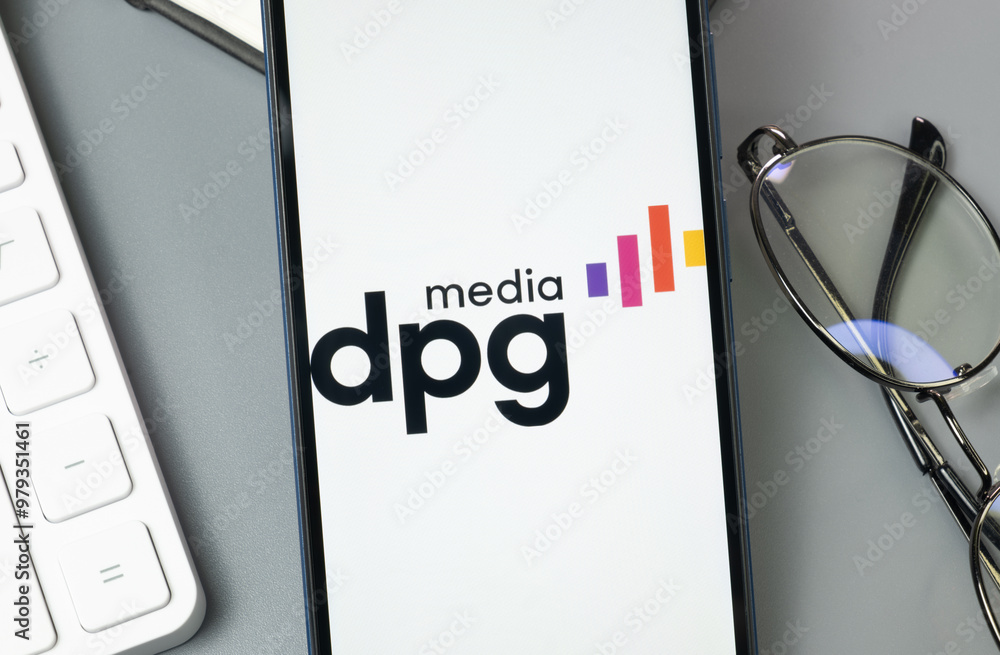 New York, USA - 30 August 2024: DPG Media Logo on Phone Screen, Company ...