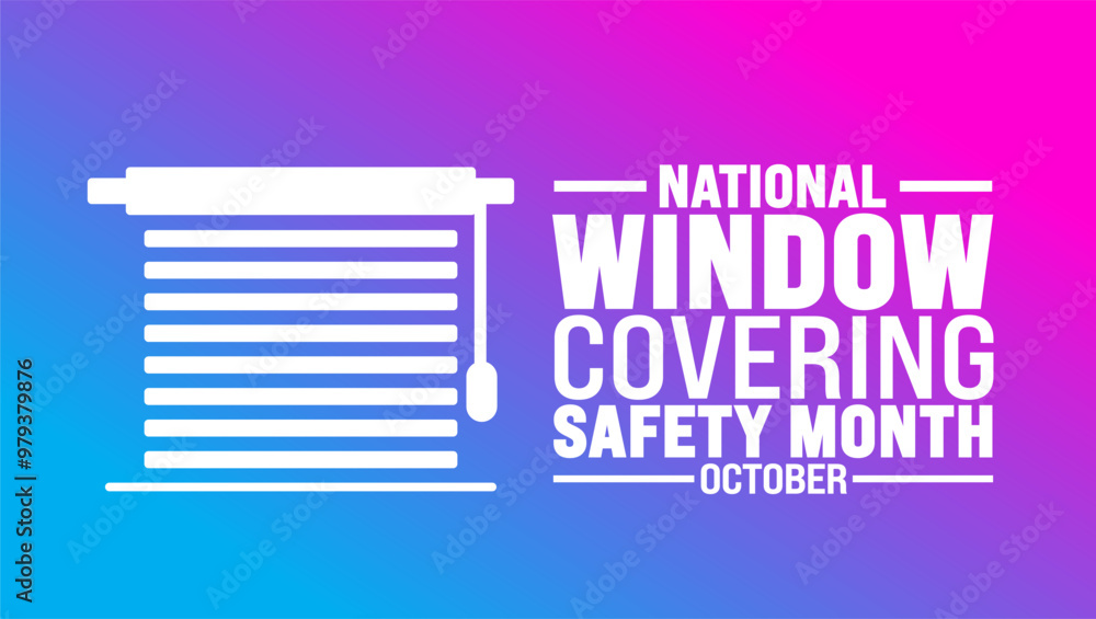 National Window Covering Safety Month background or banner design ...