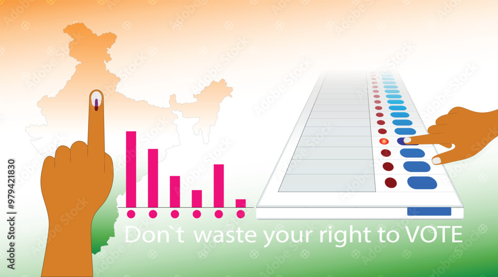 Indian general election concept vector design background Stock Vector ...