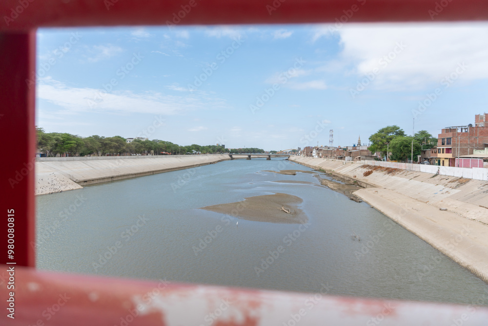 view of the river Piura Perú Stock Photo | Adobe Stock