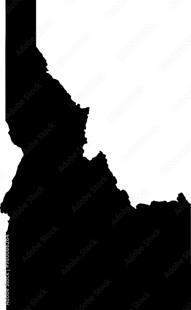 Contour map of the state of Idaho, USA. Vector graphic illustration on ...
