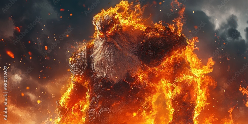 surtr fire giant jotunn in norse mythology Stock Photo | Adobe Stock