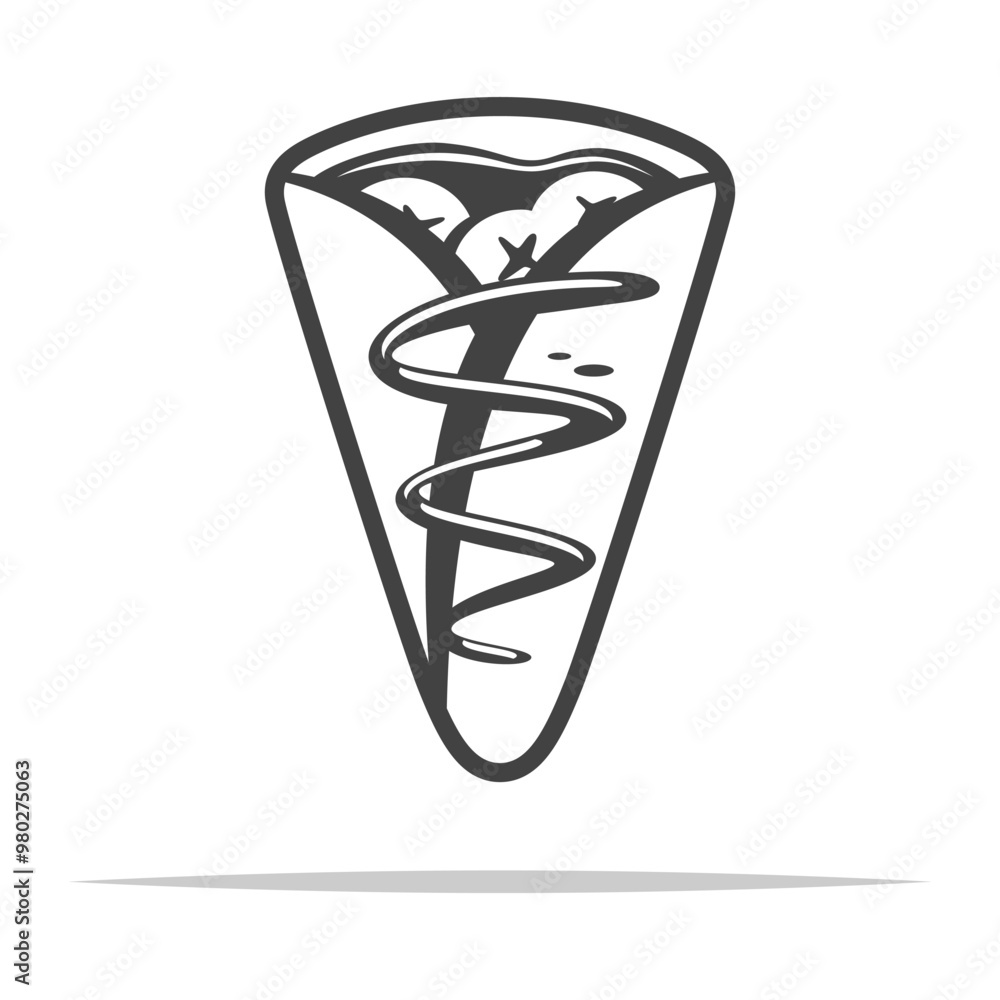 Crepe outline icon transparent vector isolated Stock Vector | Adobe Stock
