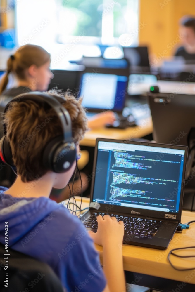 Coding Class Where Students Learn Programming Through Interactive Lessons And Projects. They Are ...