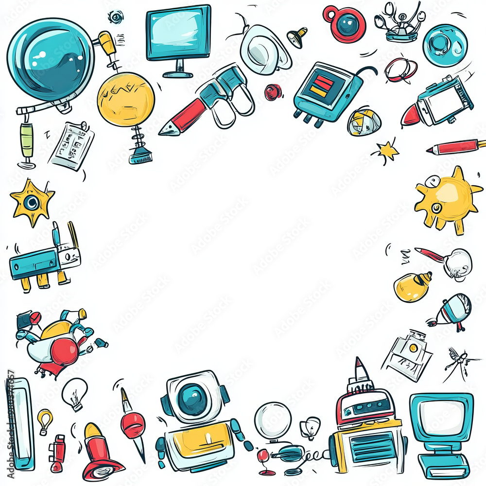 Frame or border design for youth tech education: includes STEM career ...