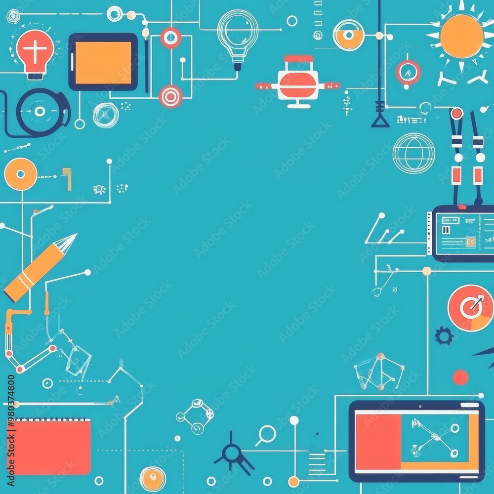 Frame or border design for youth tech education: includes STEM career ...