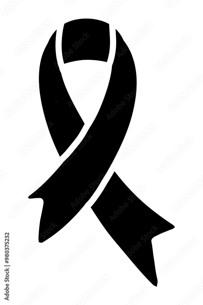 Mourning symbol png sticker, black design, transparent background Stock ...