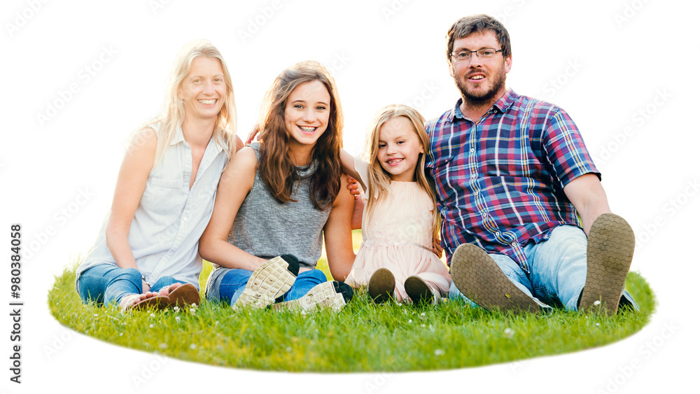 Happy family png sticker, ripped paper, transparent background Stock ...