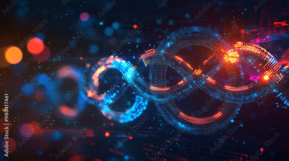 Software engineering operations infinity sign. The idea of development ...