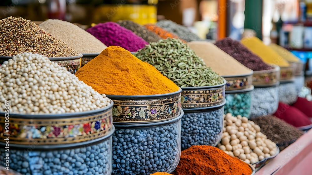 Natural Flavorings and Colorings: A Vibrant Display of Spices, Grains ...