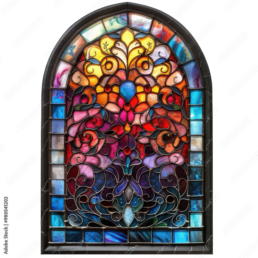Stained Glass Windows Cartoon Mosaic Ornament Art White 08b57714 Number ...