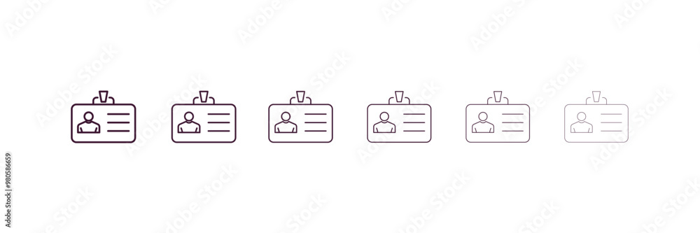 personal profile outline icon. Linear vector from human resources concept. 6 different line ...