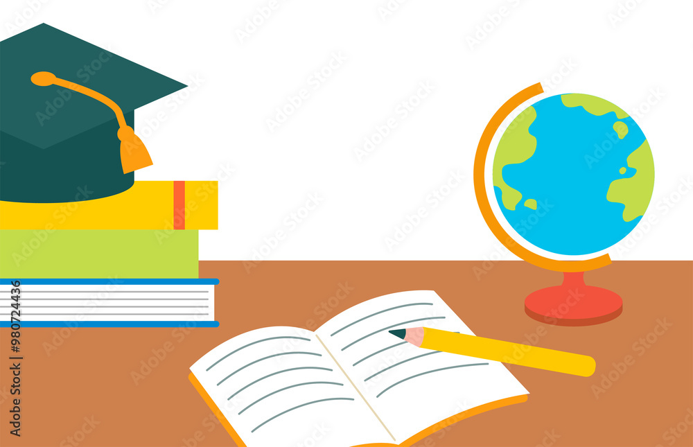 PNG classroom transparent background with education objects Stock ...