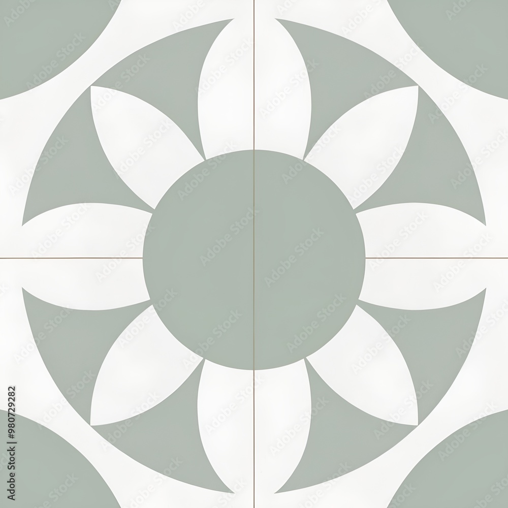 geometric design featuring a symmetrical pattern. The layout consists ...