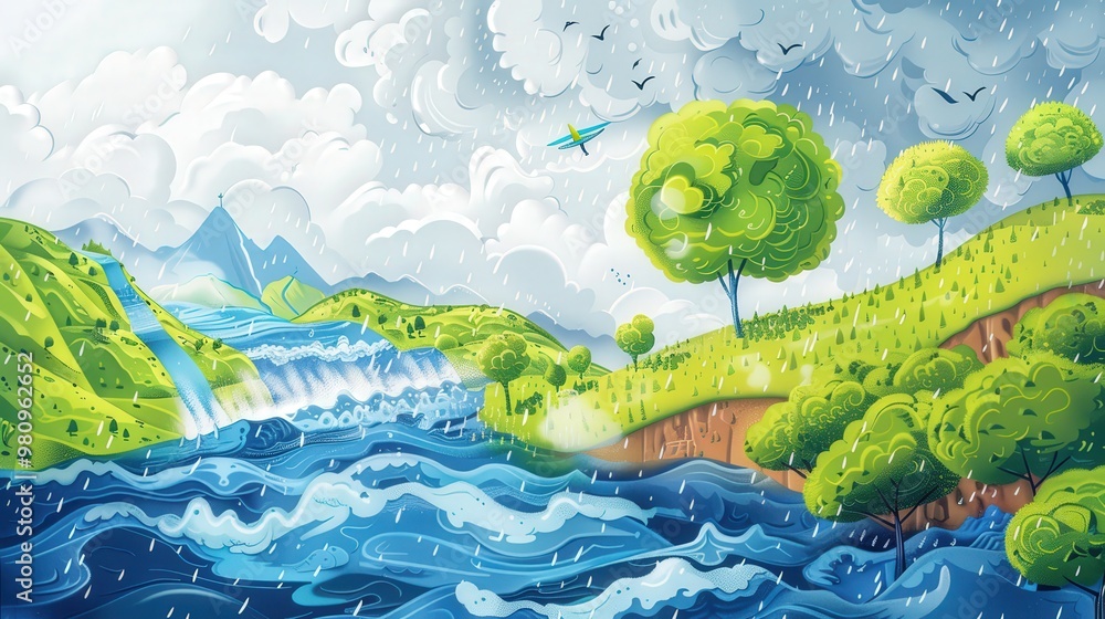 The water cycle illustrates the continuous movement of water through ...