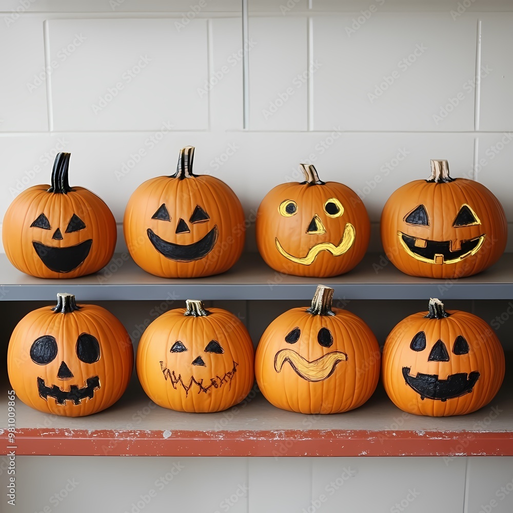 Enchanting Halloween Feelings Chart with Expressive Pumpkins and Ghosts ...