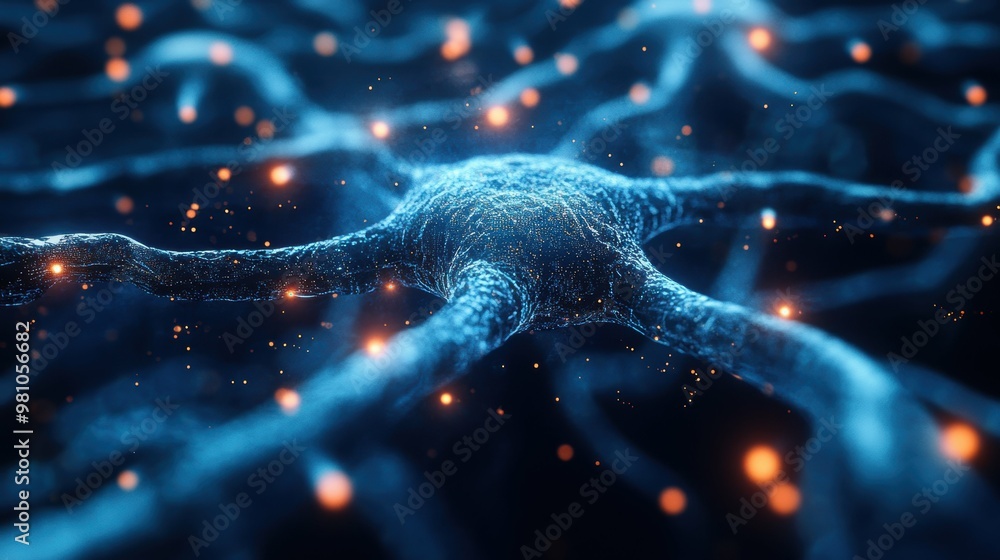 Artificial synapses firing on a neuromorphic computing chip, mimicking ...