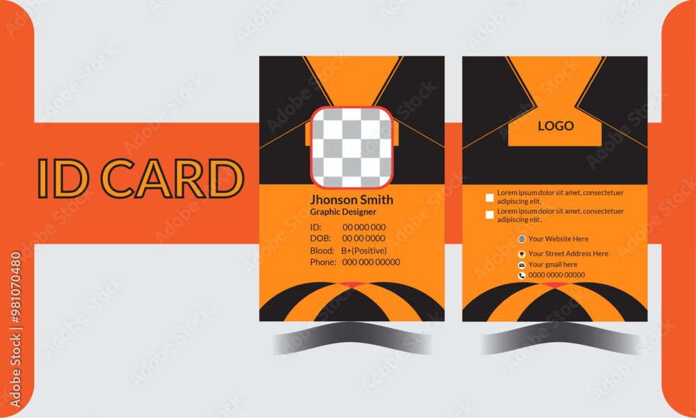 Free vector abstract id cards template a professional design new id ...