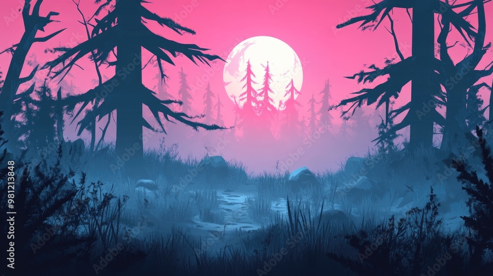 Mmorpg Fantasy Role Playing Game Concept Art Of A Misty Forest ...