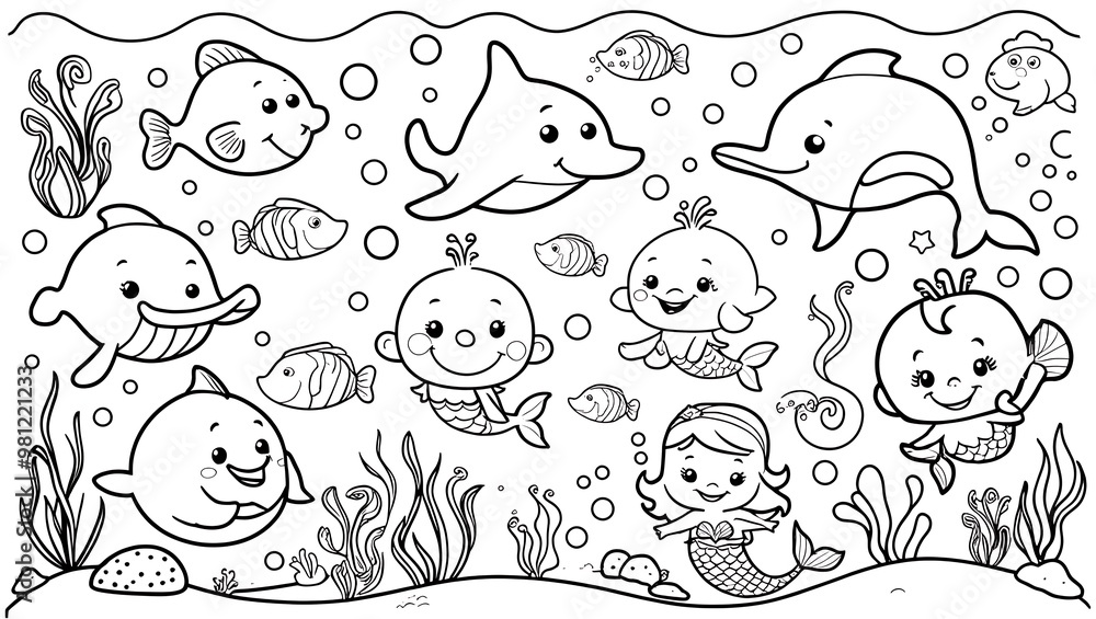 Dive into a world of underwater wonder with our delightful 'Under the ...