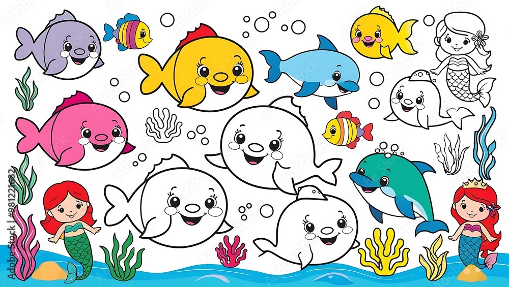 Dive into a world of underwater wonder with our delightful 'Under the ...