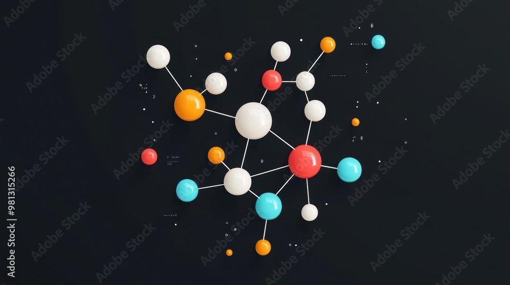 A vibrant infographic illustrating the chemical structure of a common ...