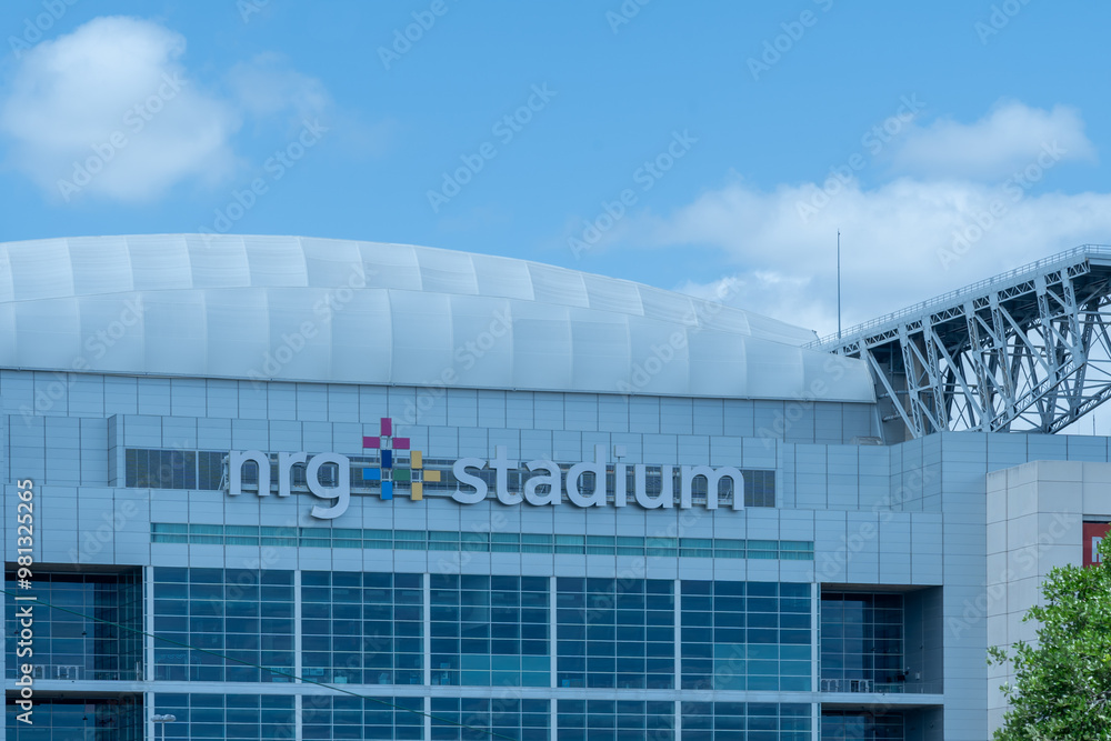 Foto de Stock Houston, Texas, USA - April 14, 2024: NRG Stadium sign on ...