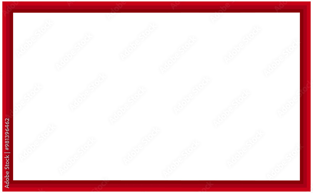 Red frame banner isolated on transparent background, png. Decorative ...