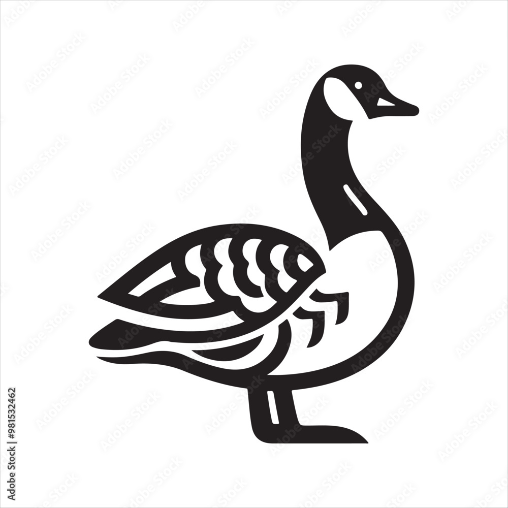 Download Canadian Goose Silhouette Vectors for Print and Web Projects ...