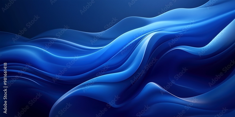 Abstract background featuring flowing blue waves Stock Photo | Adobe Stock